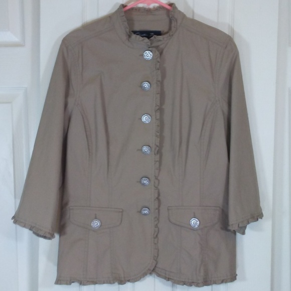 Christina Zinn | Jackets & Coats | Christina Zinn Tan Canvas Jacket ...